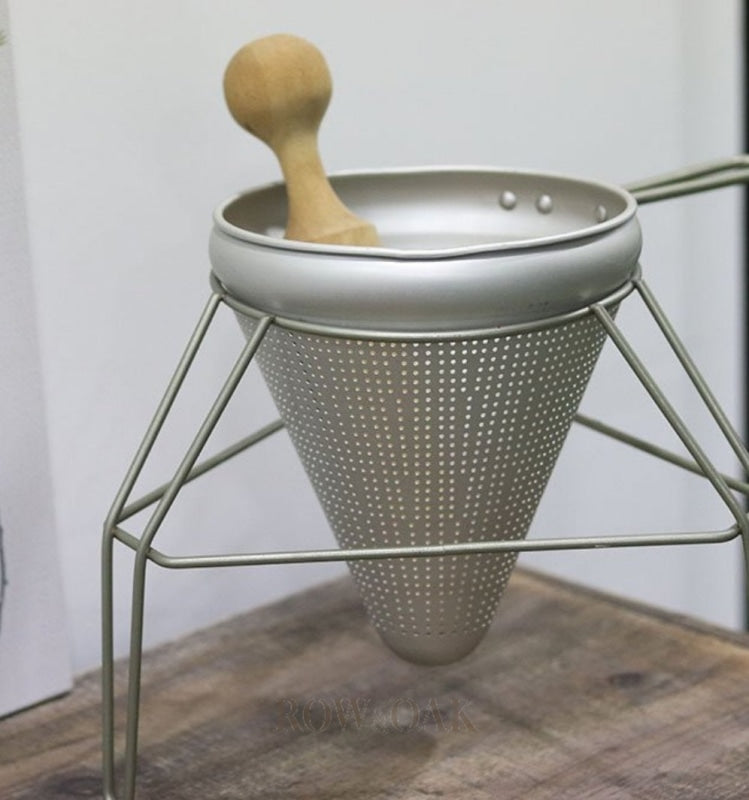 Vintage Metal Conical Sieve – Row & Oak