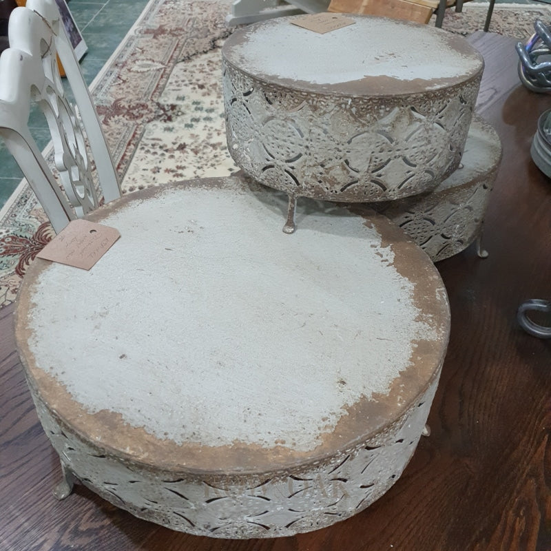 Vintage Perforated Metal Riser – Row & Oak